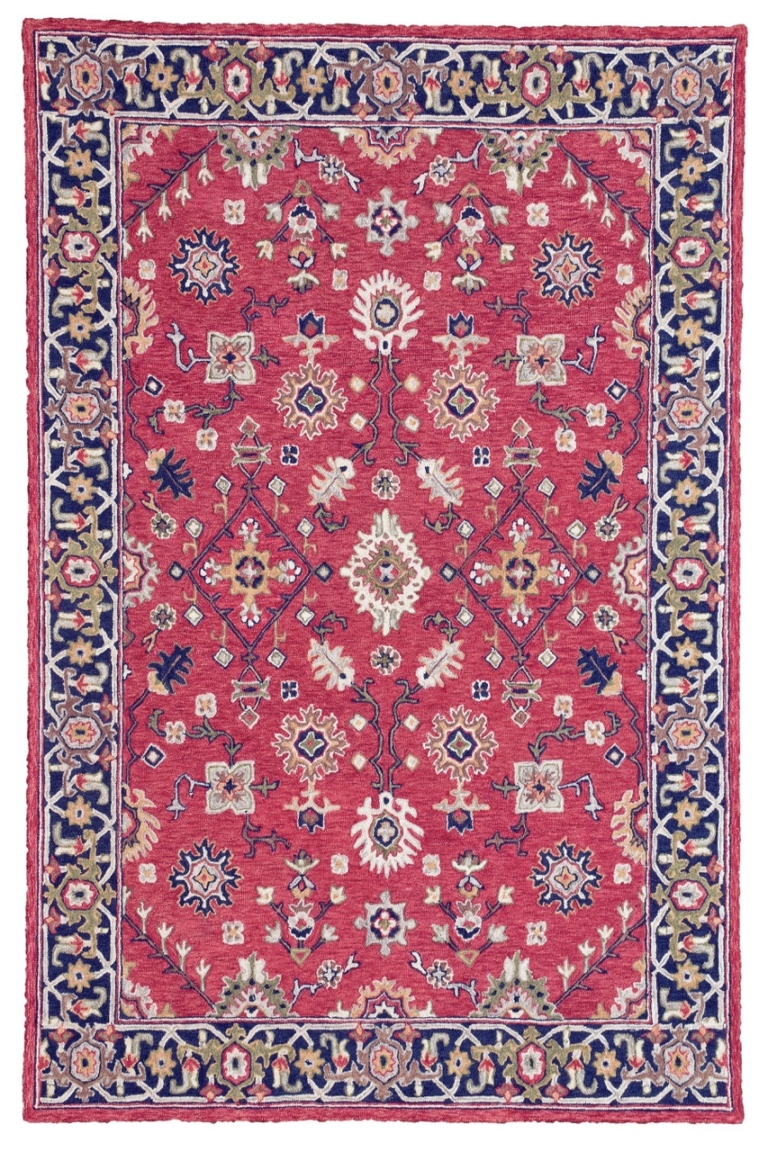 Heritage 640 Red Traditional Wool Rug - Ghadamian Rugs