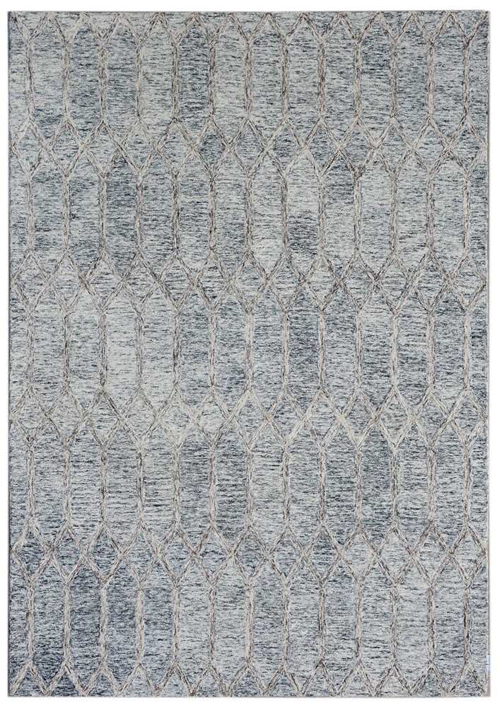 Loop 500 Cream Modern Wool Rug - Ghadamian Rugs